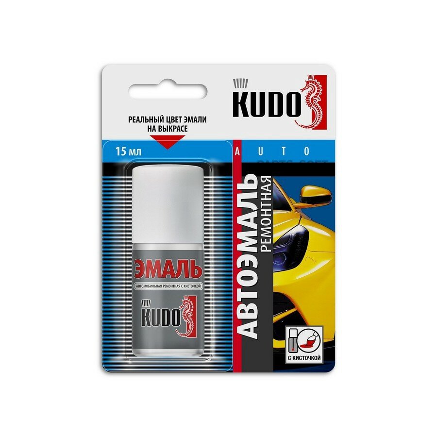 Краска "KUDO" 1К черная матовая (15 мл) (с кисточкой) KUDO KU-70090 | цена за 1 шт