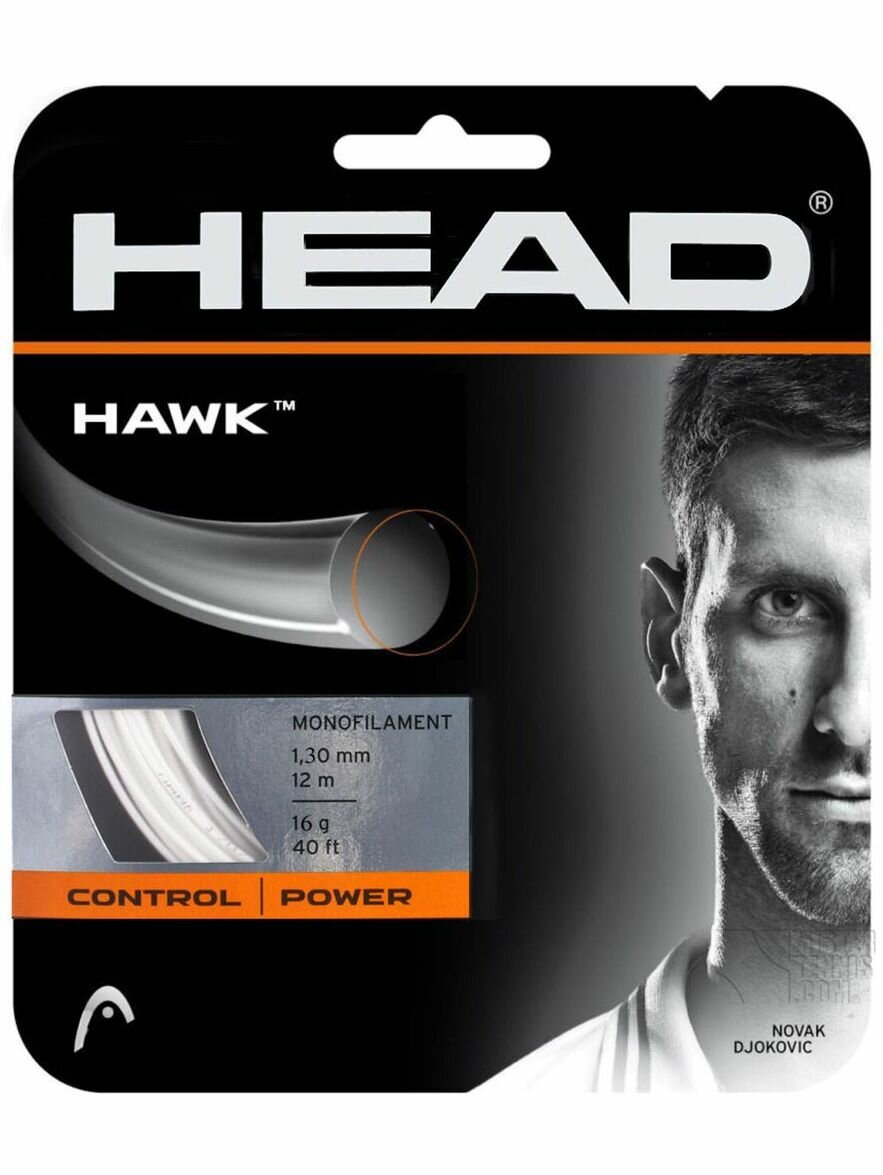 Струны для ракетки Head Head Hawk 1.30 Set 12 Синтетические материалы белый 281103-16WH
