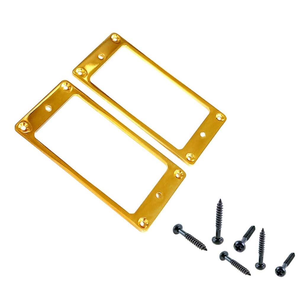 1 комплект из 2-х металлических звукоснимателей для электрогитары с двойной катушкой, железная рама LD-золото