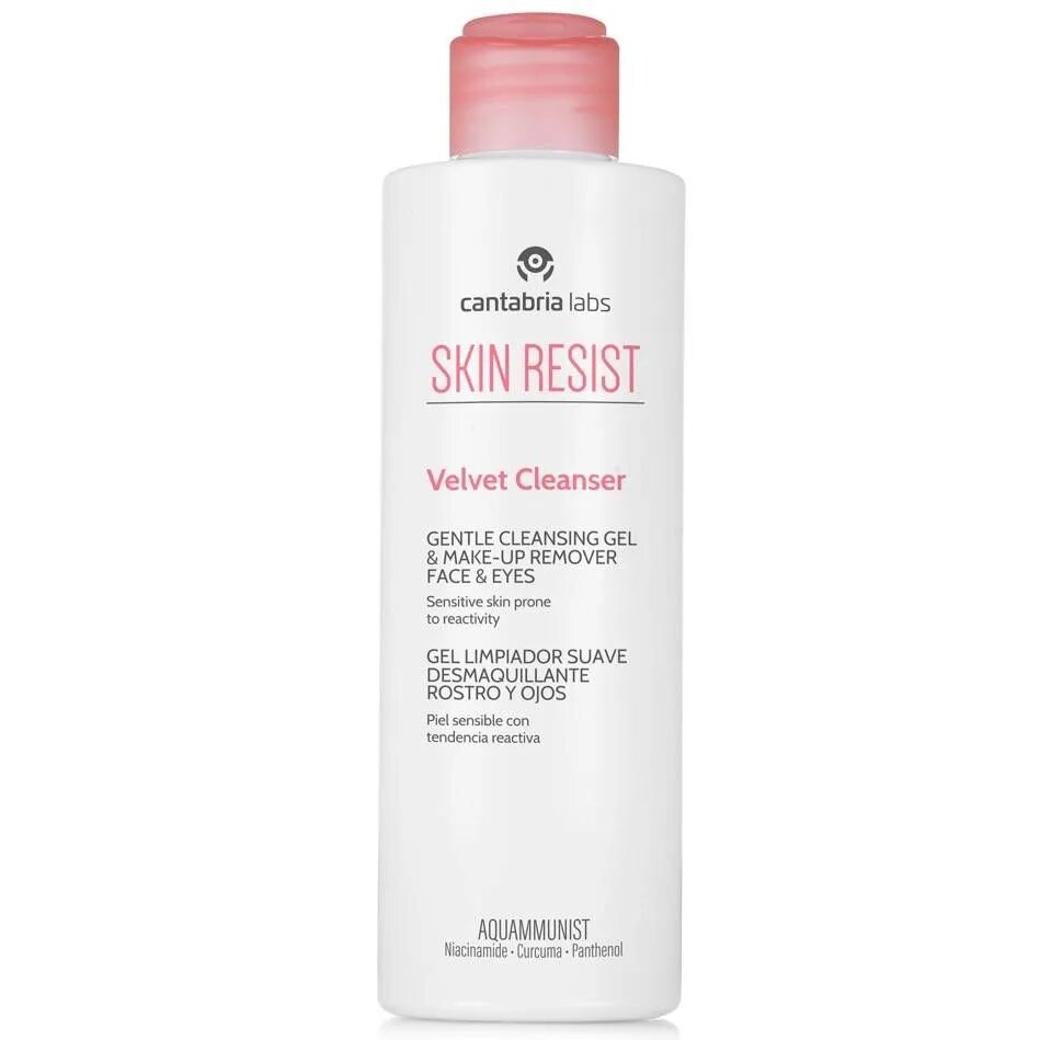 Мягкий очищающий гель и демакияж для лица и глаз 200 мл SKIN RESIST - Velvet Cleanser Cantabria Labs / Кантабрия Лабс