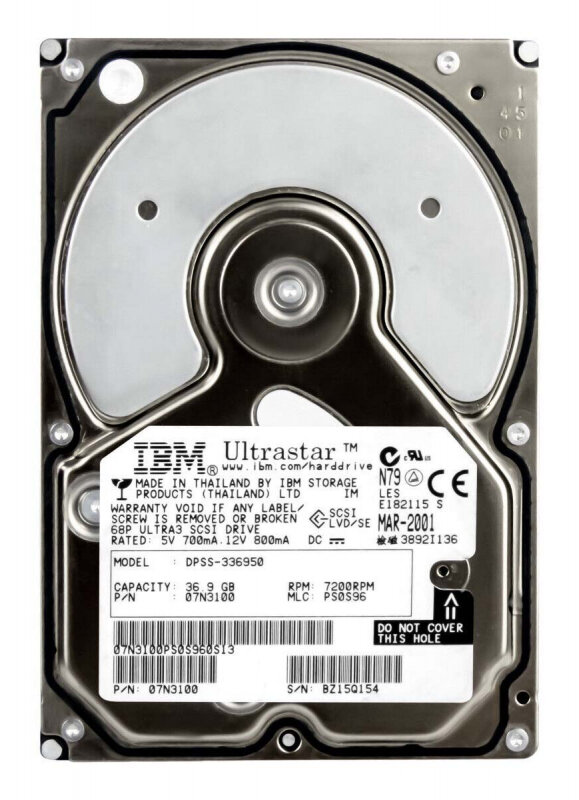 Жесткий диск IBM 07N3100 36Gb U320SCSI 3.5" HDD