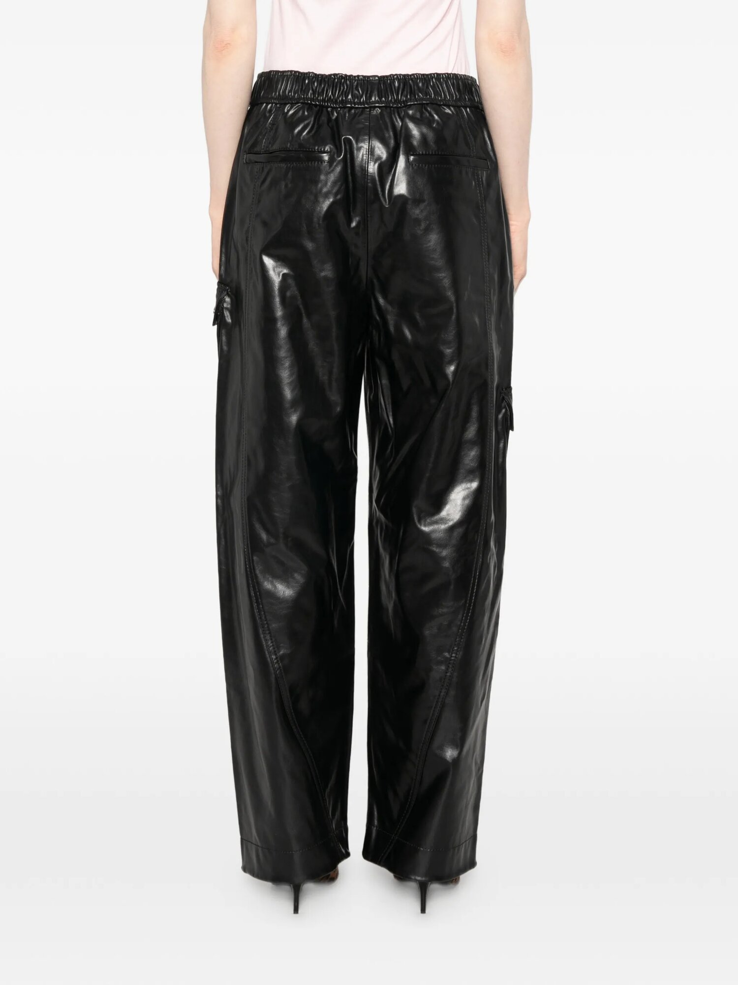 Брюки GANNI Cargo trousers, размер 42, black/black — фото 1