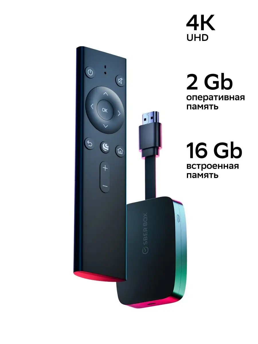 Умная смарт приставка для телевизора Медиаплеер Сбербокс
