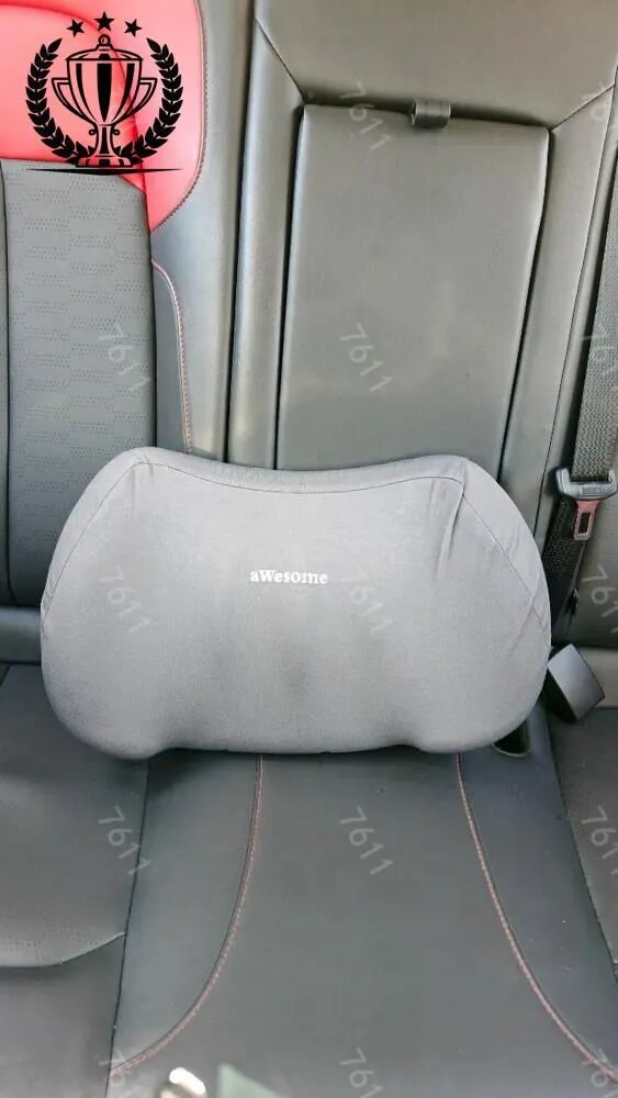 Подушка автомобильная для спины aWesome из пенополиуретана, 1 шт. черная