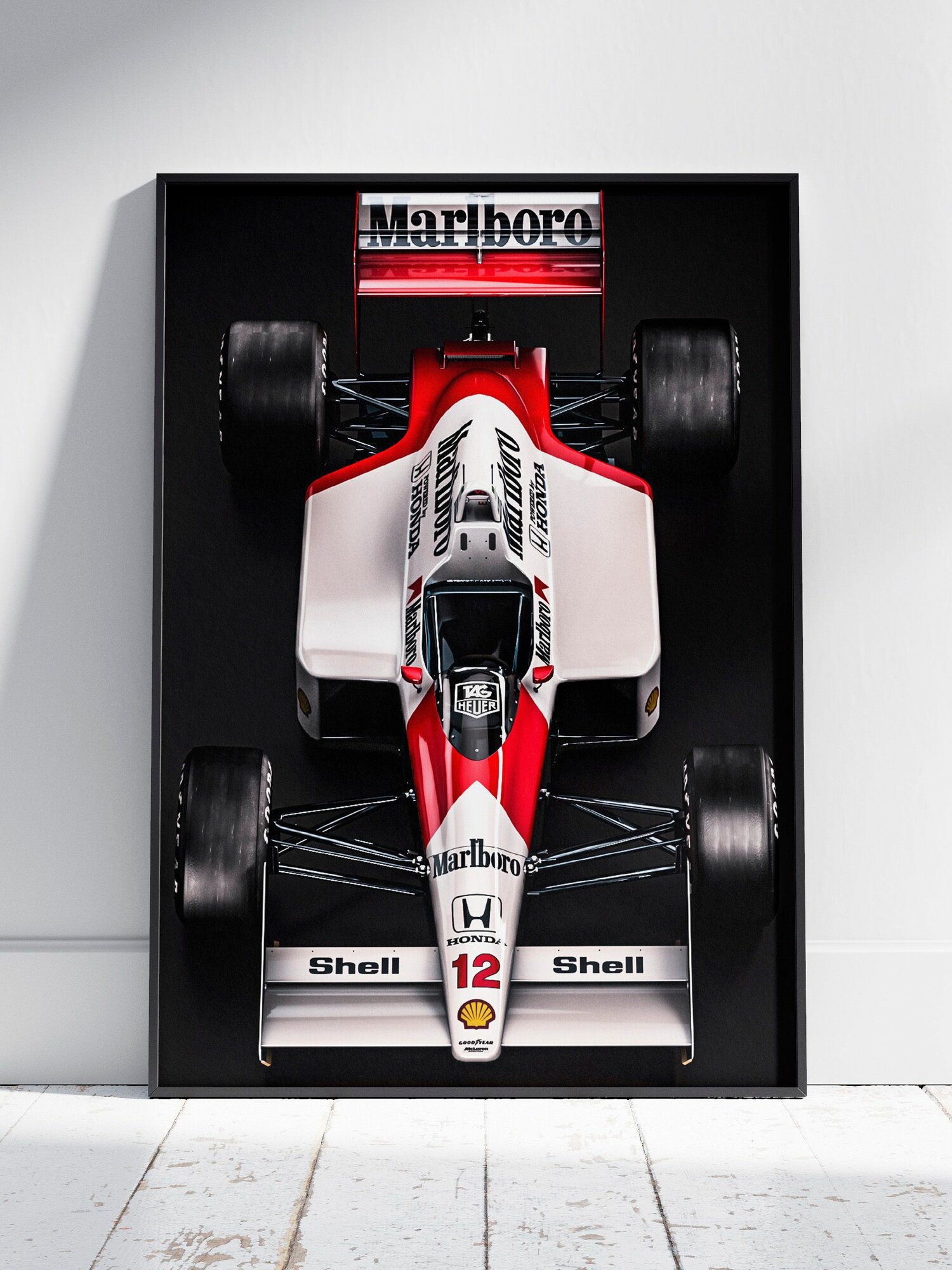 Плакат на стену для интерьера Легенды Авто (Макларен MP4 4 - McLaren MP4 4) - Постер по машине формата A4 (21x30 см)