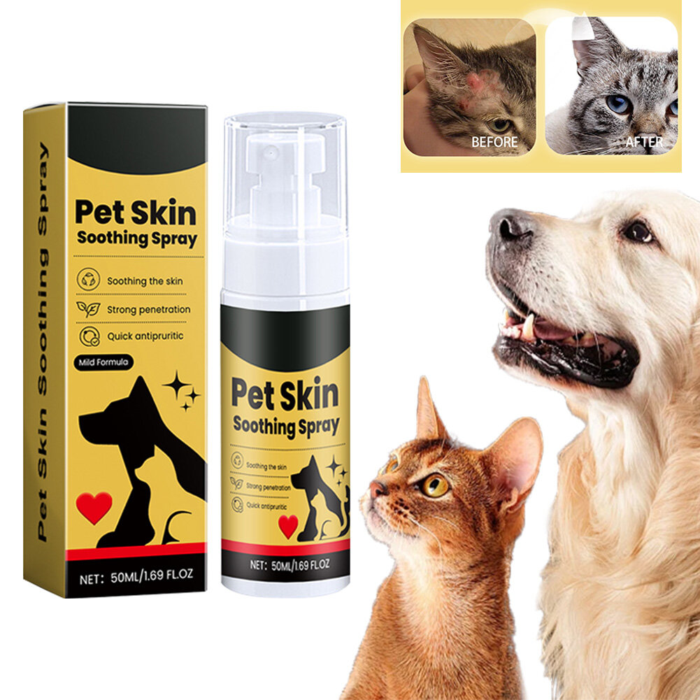 Спрей для ухода за кожей собак и кошек с маслом чайного дерева, кокосовым маслом и лавандой