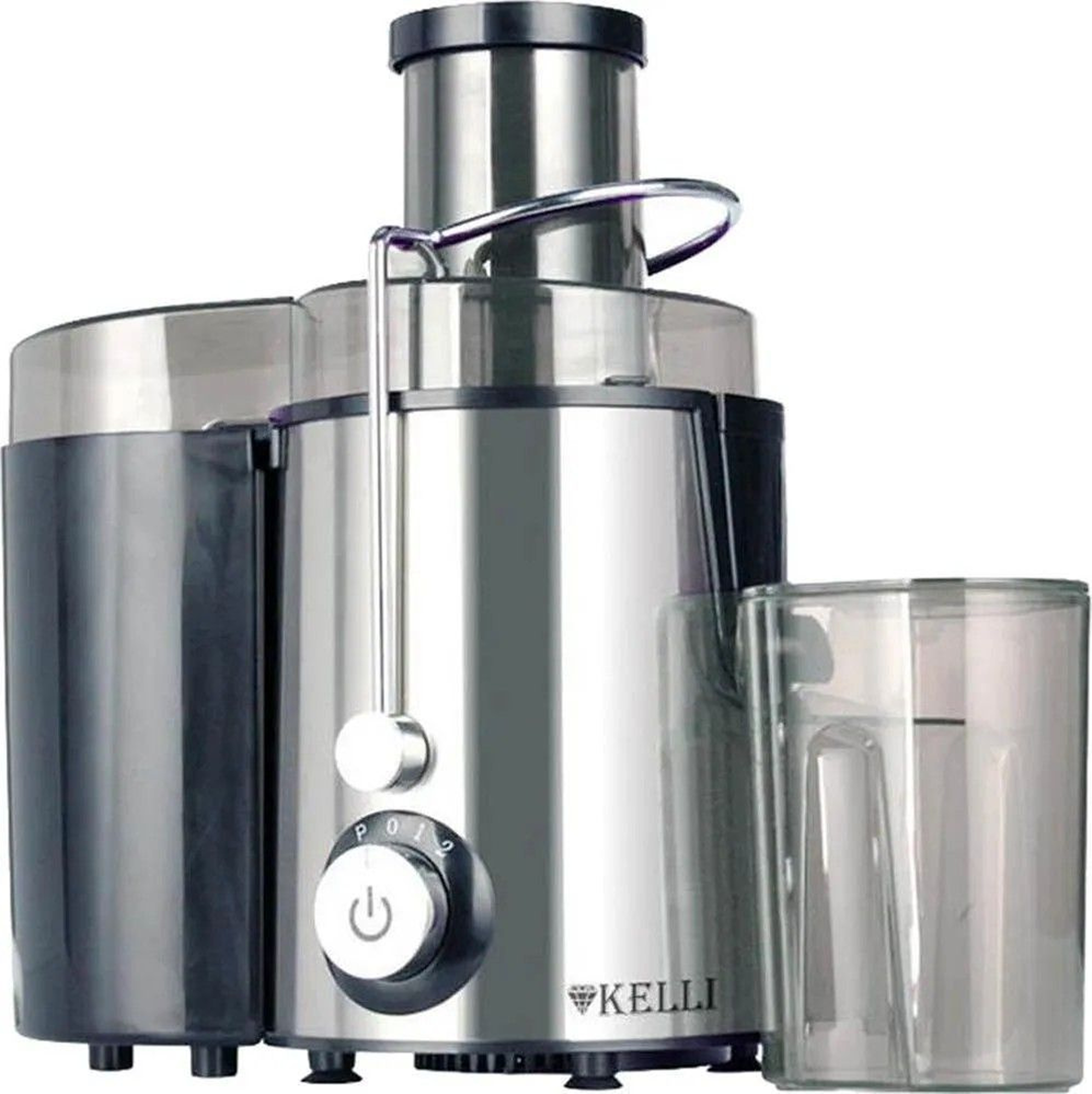 Соковыжималка Kelli KL-5090, нержавеющая сталь, центробежный тип, мощность 700Вт