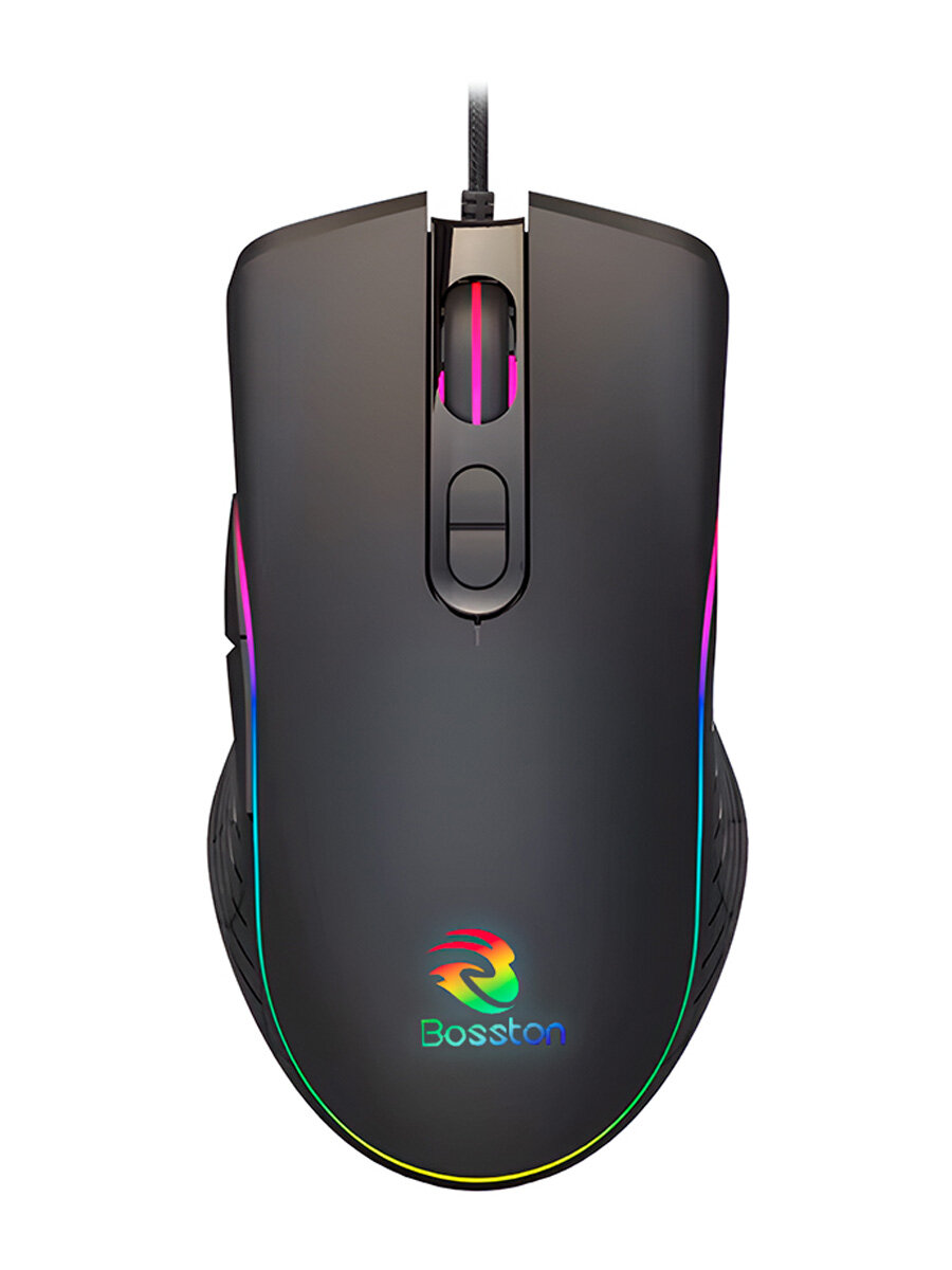 Игровая мышь Bosston Wired Gaming Mouse M710 Black, USB, проводная