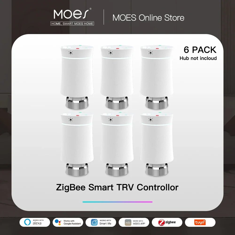 MOES ZigBee TRV термостат радиатора, option 5 — фото 1