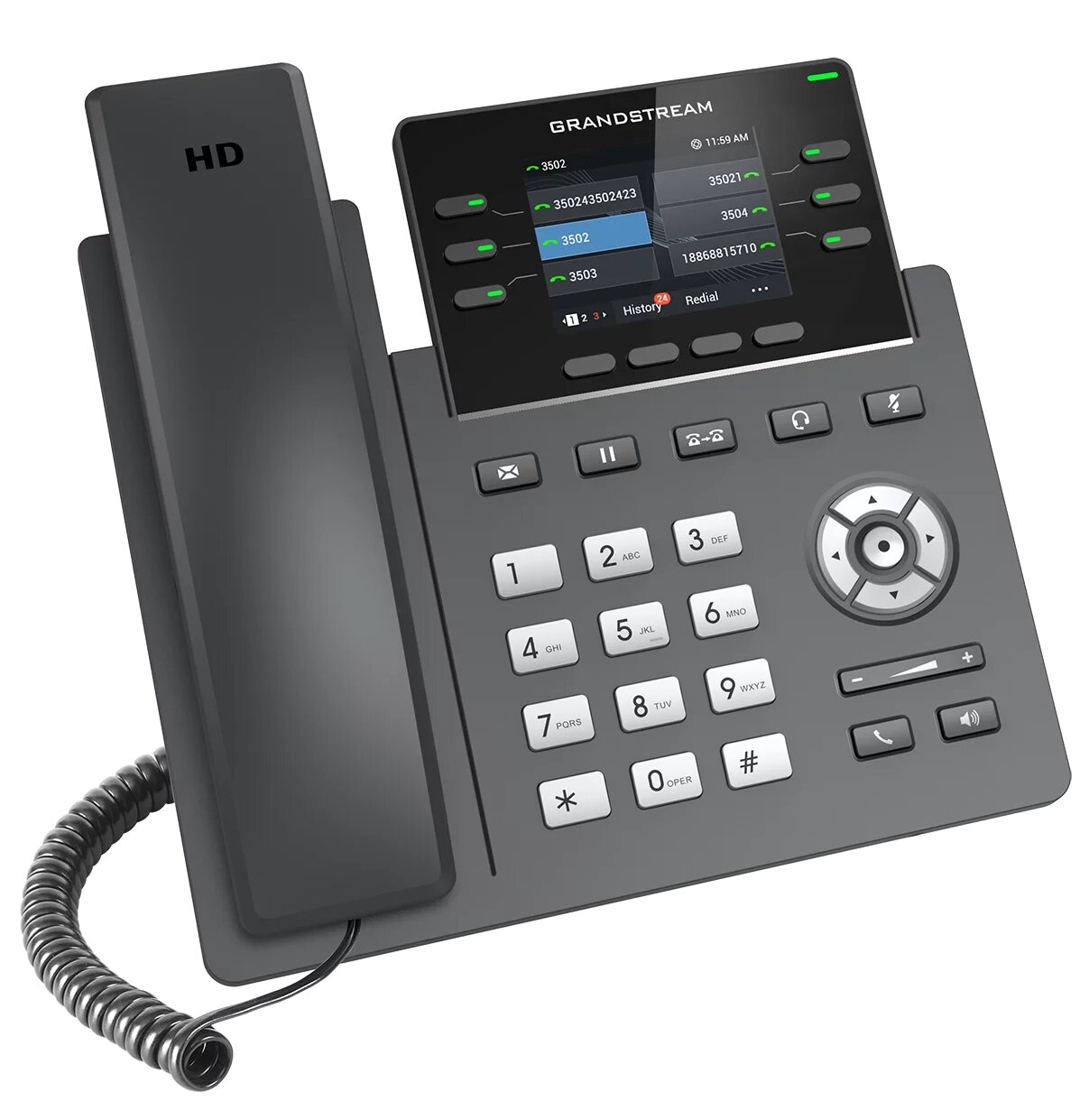 IP телефон Grandstream GRP2613, 6 SIP-линии, 2.8" цветной дисплей, PoE — фото 1