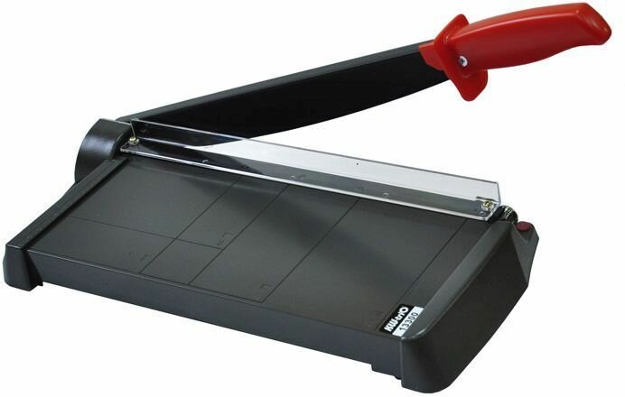 Резак KW-Trio сабельный, формат бумаги A4, 7 листов, длина реза 306 мм, ручной прижим (13300)