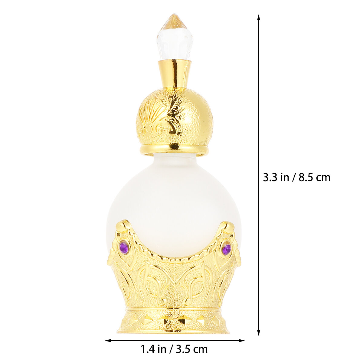 Стеклянная Бутылочка Для Парфюма Винтажного Стиля 15Ml 8 5X3 5Cm Золотой Цвет