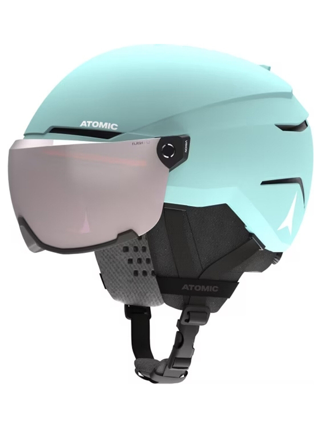 Горнолыжный шлем Atomic Savor Visor JR Turquoise Cat. 2 24/25 голубой, для детей , Голубой