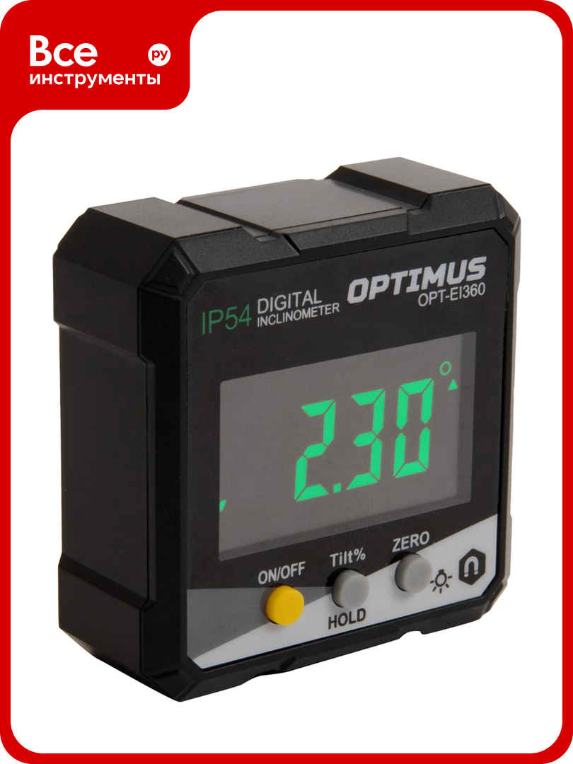Угломер электронный Optimus с магнитом OPT-EI360
