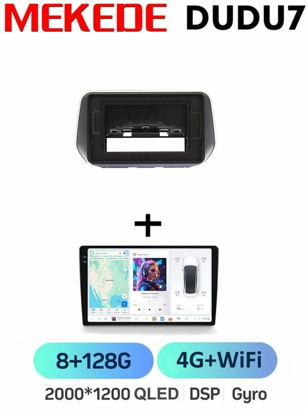 Магнитола Mekede 10" DUDU7 8/128 Gb для Hyundai Santa Fe 4 (ZYJ) 2018-2020 для Android магнитол carpay Android