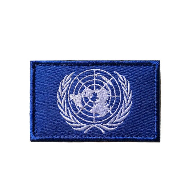 Нашивка вышитая United Nations, 8x5см, синяя