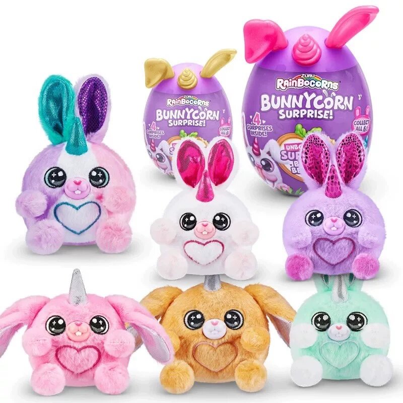 Мягкая игрушка Zuru Cloud Wave Unicorn Surprise Magic Egg: очень милая семья зайчиков, подарок для девочки на день