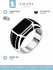 Печатка TALANT, серебро, 925 проба, родирование, размер 24, серебристый/черный