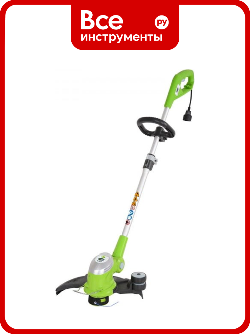 Электрический триммер Greenworks GST5033M Deluxe 21277, для скашивания мягкой травы
