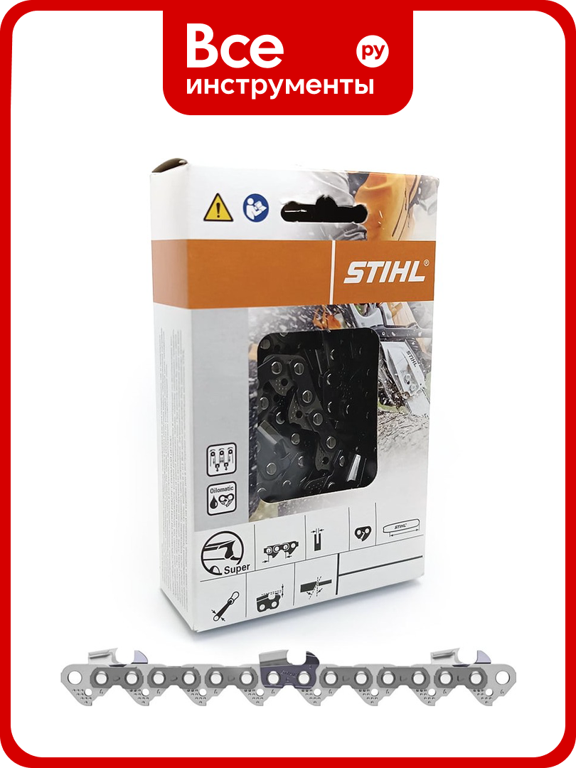 Цепь Rapid Super (36 RS) 72 звена Stihl 3621-006-0072, 1,6 мм, поперечный рез, долговечный стальной профиль