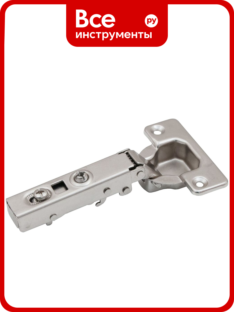 Петля с доводчиком для накладных дверей JET OPTIMA 700 clip-on D35мм HM700A.100NI99, стальная петля, никелевое покрытие
