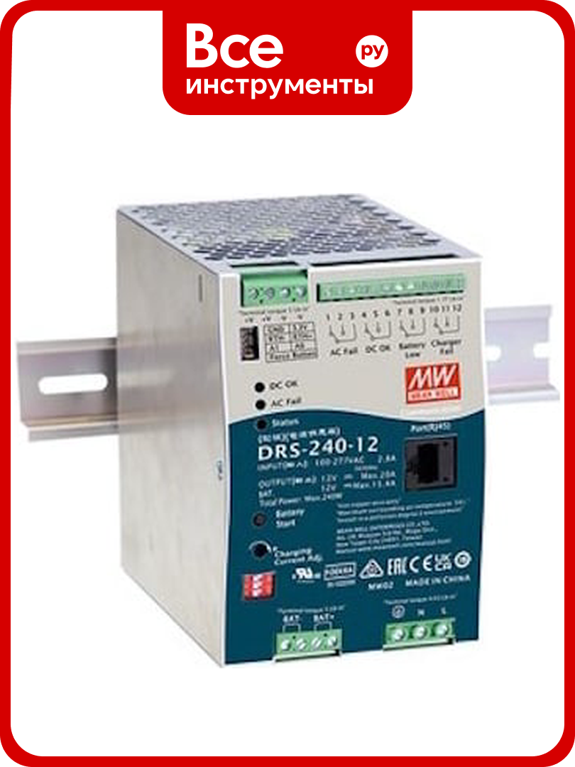 Источник питания Mean Well для систем безопасности DRS-240-12 Т03724198