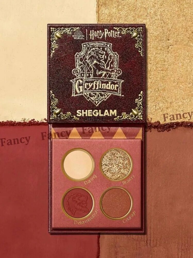Четырехцветная палитра теней для век Sheglam, совместное название "Гарри Поттер"-Gryffindor