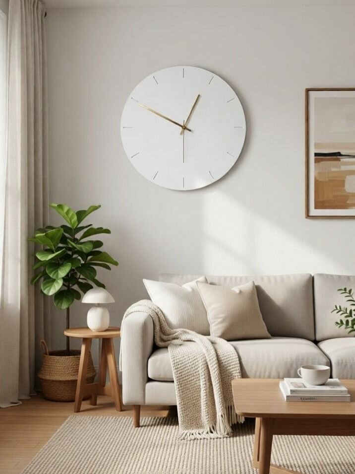Часы настенные большие Vintage Wall диаметр 40 см интерьерные бесшумные