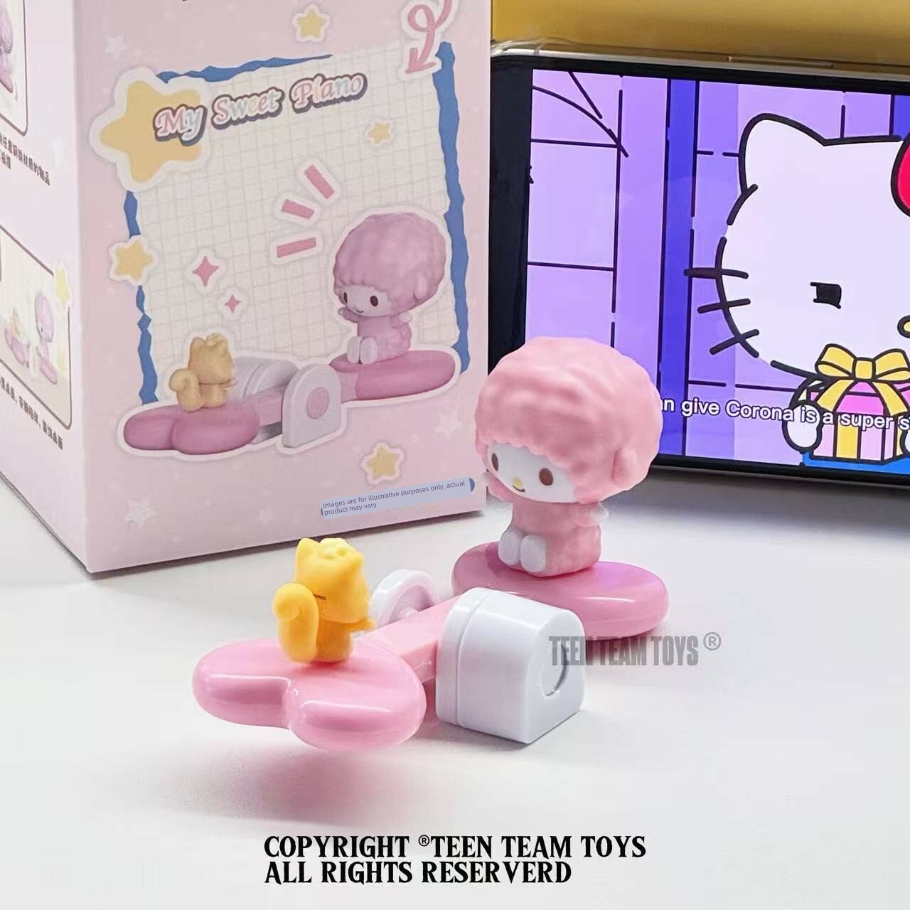 Оригинальные магниты на холодильник и коллекционные фигурки Hello Kitty от Sanrio, милые подарки Hello Kitty. Ягненок
