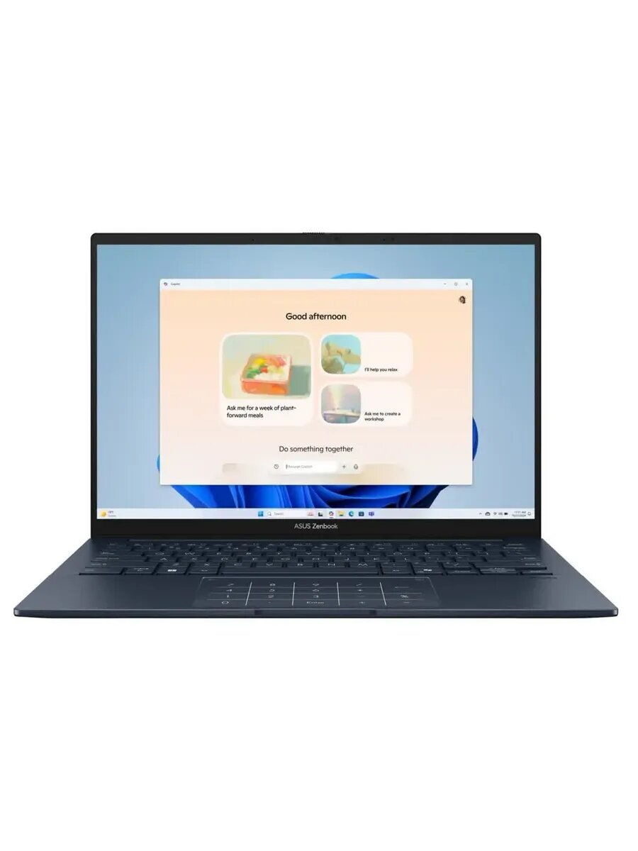 Ноутбук ASUS Zenbook 14 OLED UX3405CA 14", Core Ultra 7 255H, 16GB LPDDR5x, 1TB SSD, Intel Arc, Win 11 Pro, blue
