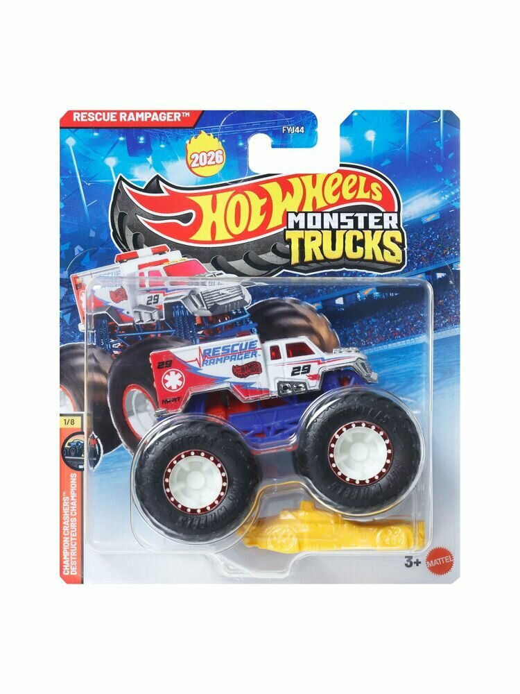 Машинка Mattel Hot Wheels Monster Trucks (Монстр трак)2026 FYJ44 RESCUE RAMPAGER