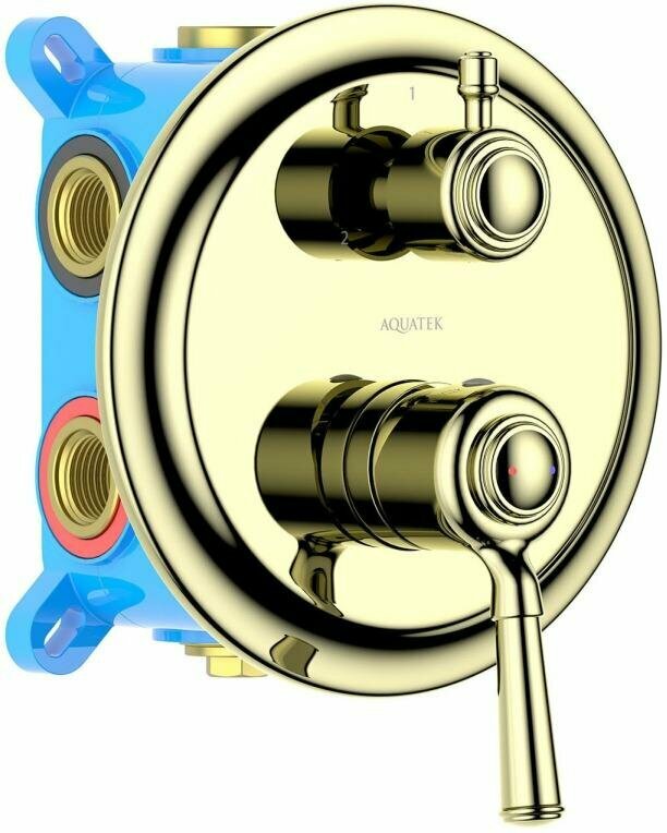 Смеситель для ванны AQUATEK Классик AQ1547PG полированное золото