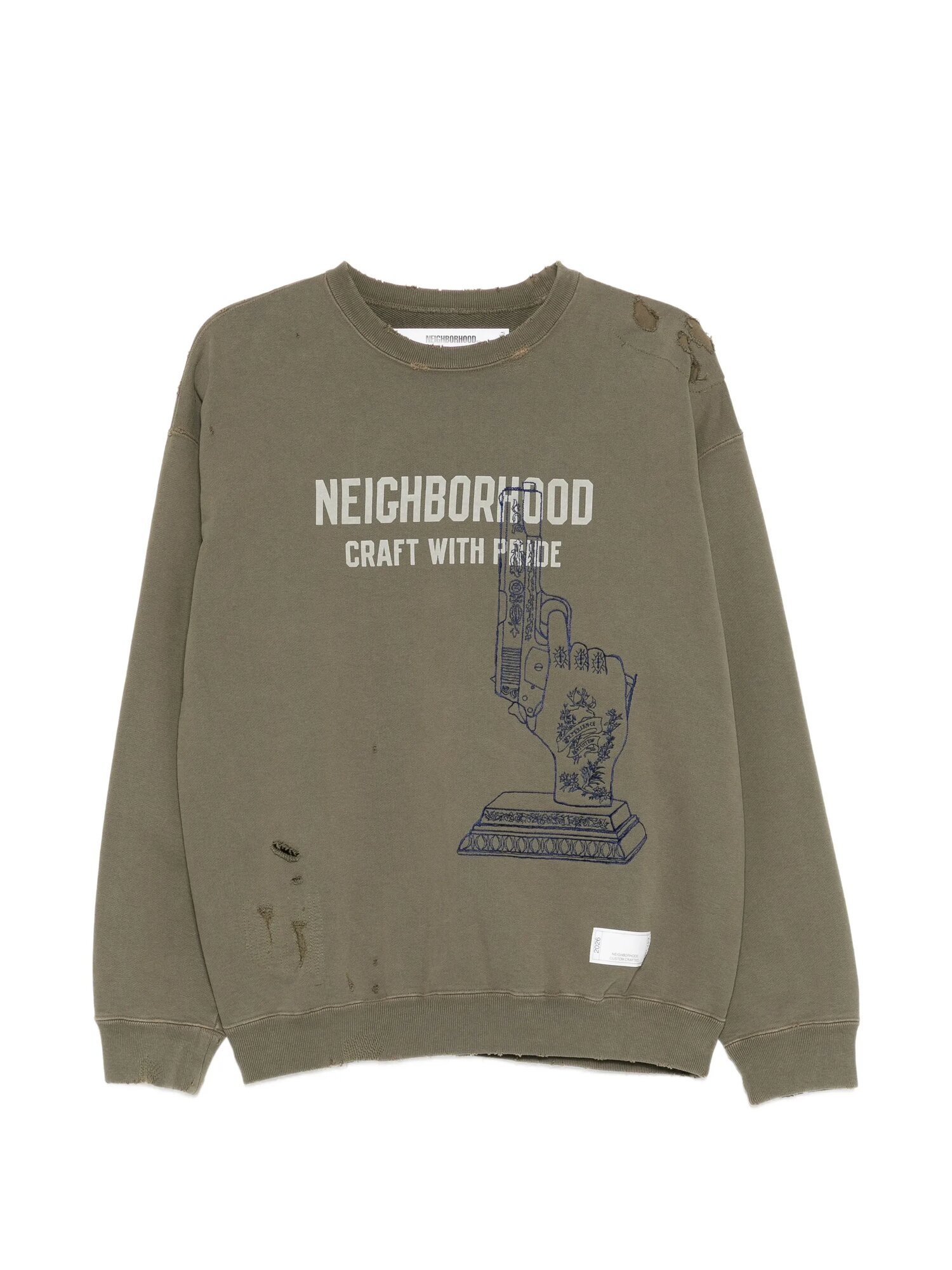 Свитер Distressed graphic-print sweater