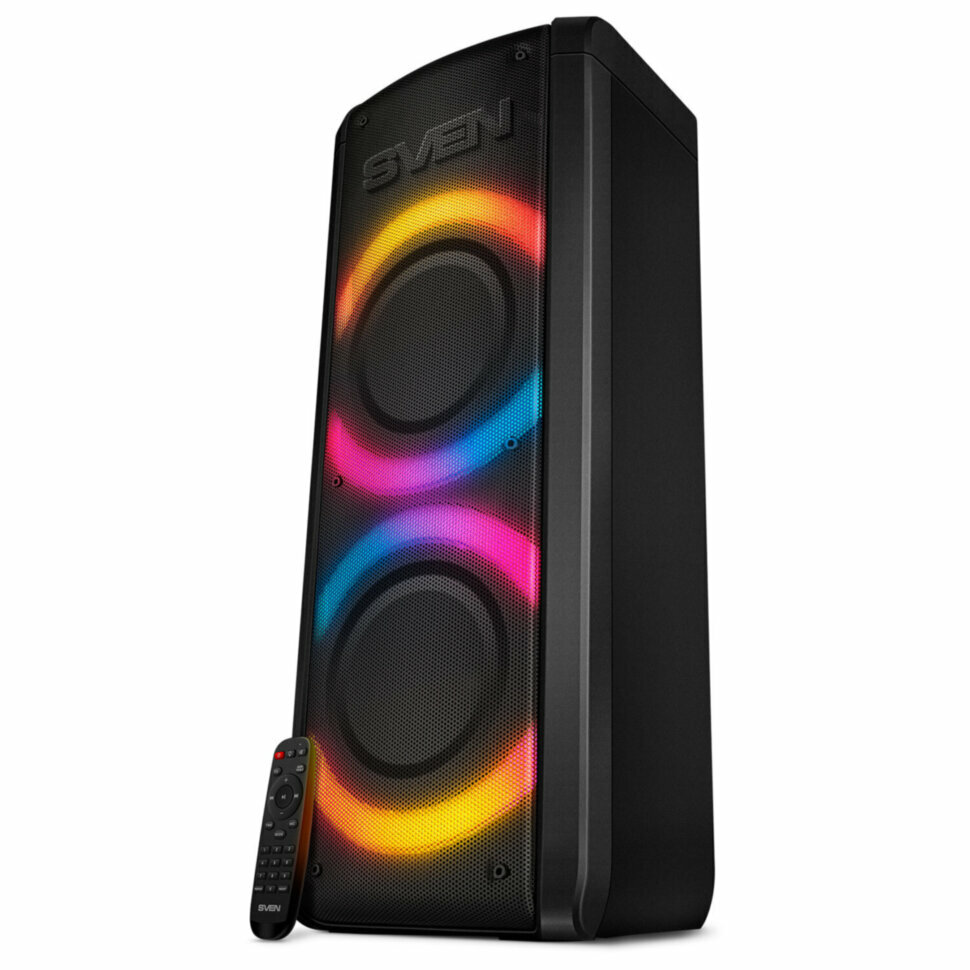 Колонка портативная SVEN PS-710, 100 Вт, TWS, Bluetooth, FM, USB, microSD, LED-дисплей, черный, SV-021696, 514316