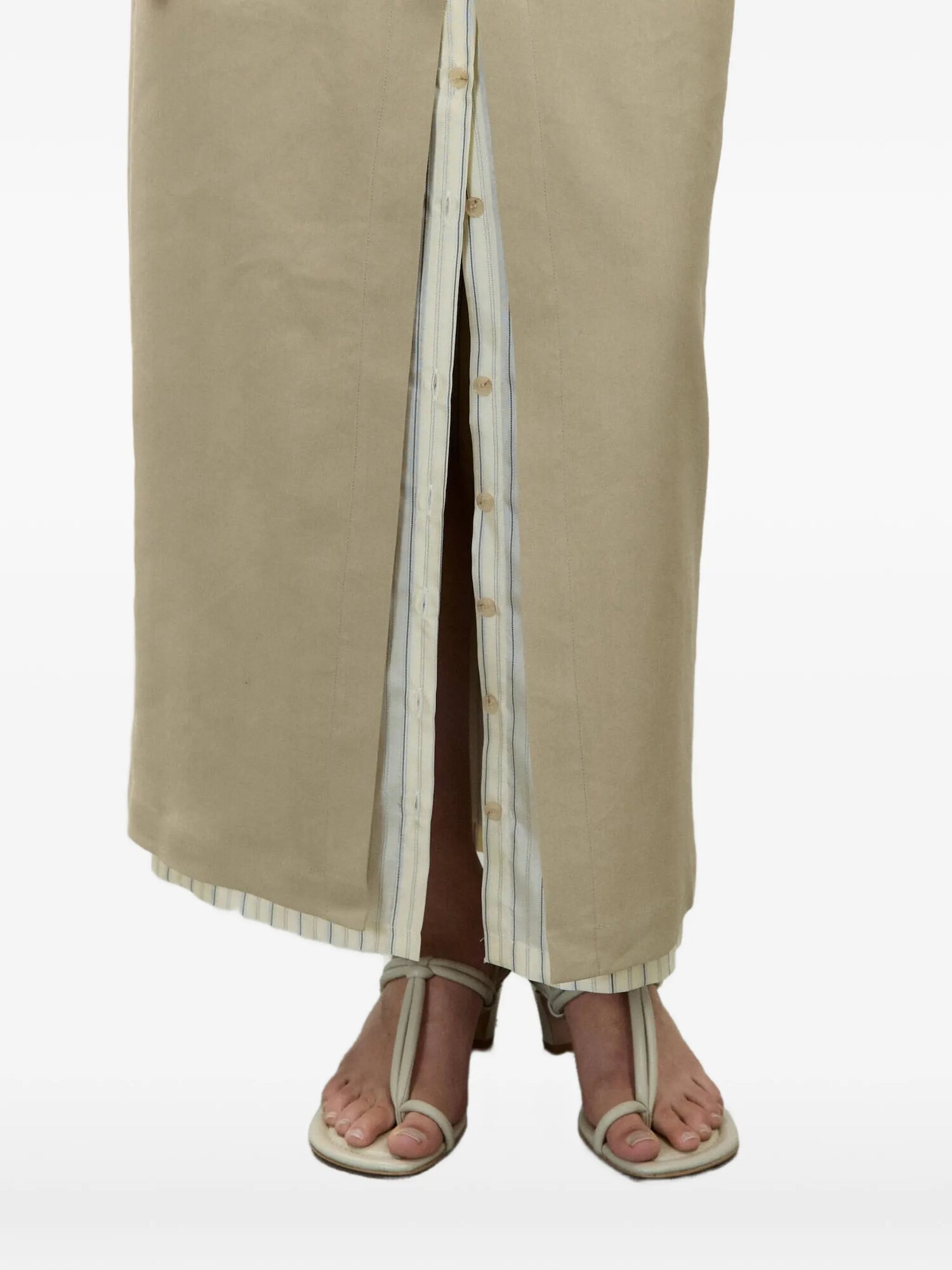 Юбка Alysi Layered front-slit maxi skirt, размер 42 — фото 1