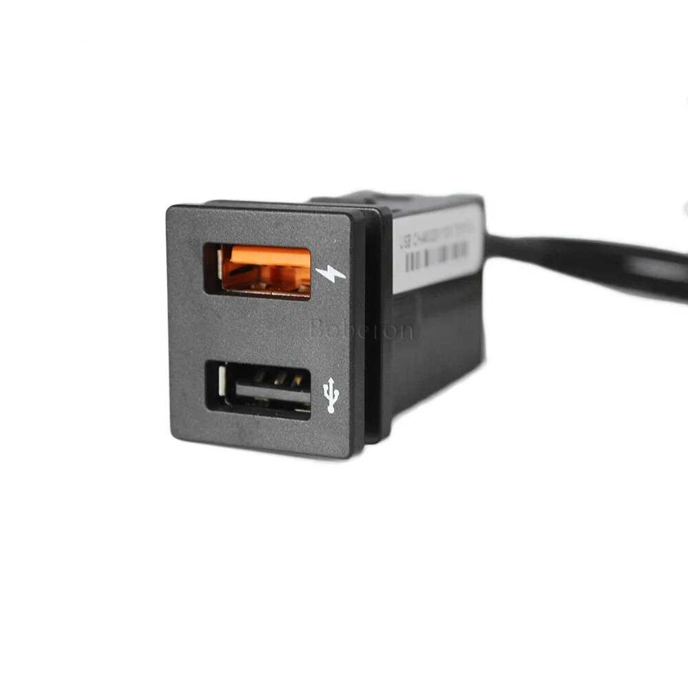 Автомобильное зарядное устройство с двумя разъемами USB QC3.0, быстрая зарядка, зарядное устройство USB для Toyota RAV4