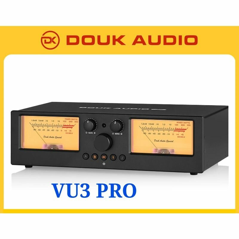 Douk Audio VU3 PRO Селектор усилителя/динамика с блоком переключения VU Meter 2-IN-2-OUT