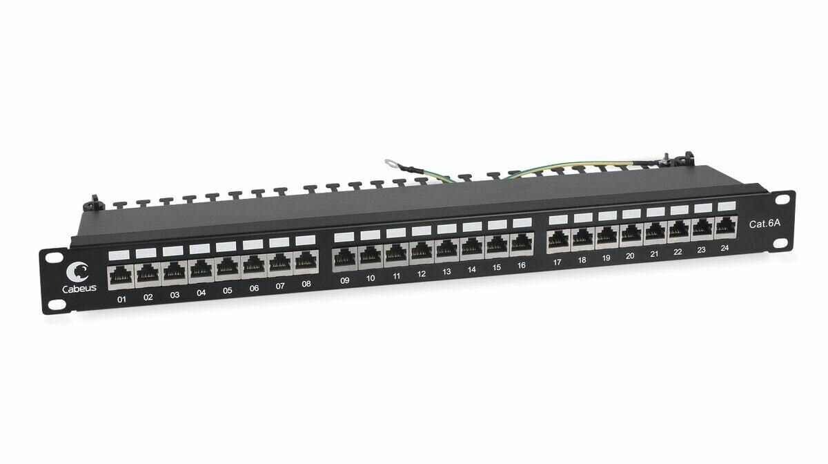 Патч-панель Cabeus PL-24-Cat.6a-SH-Dual
