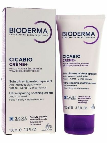 Биодерма Восстанавливающий и успокаивающий крем Cicabio Цикабио плюс, 100мл