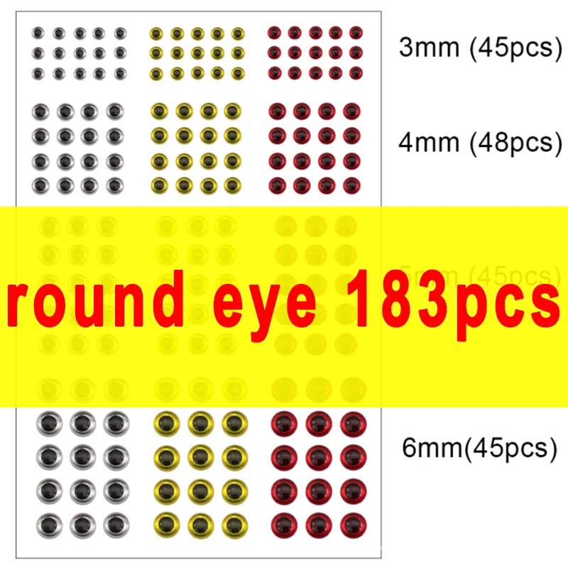 Royal Sissi Бионические рыболовные приманки «Рыбий глаз» 183 шт. Красный, round eye 183pcs