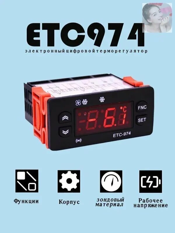 Контроллер ЕТС 974 2 датчика
