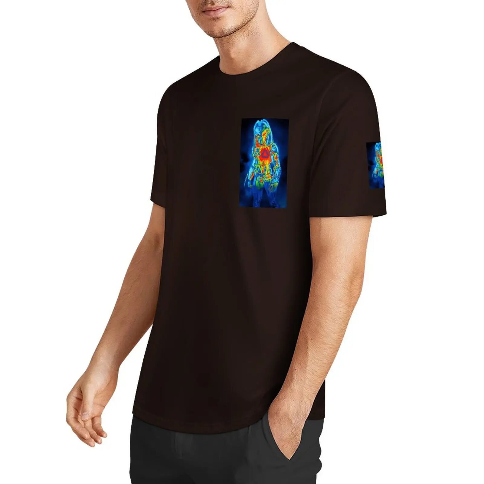 Футболка коричневая YeneSen 5XL, Predator, Alien