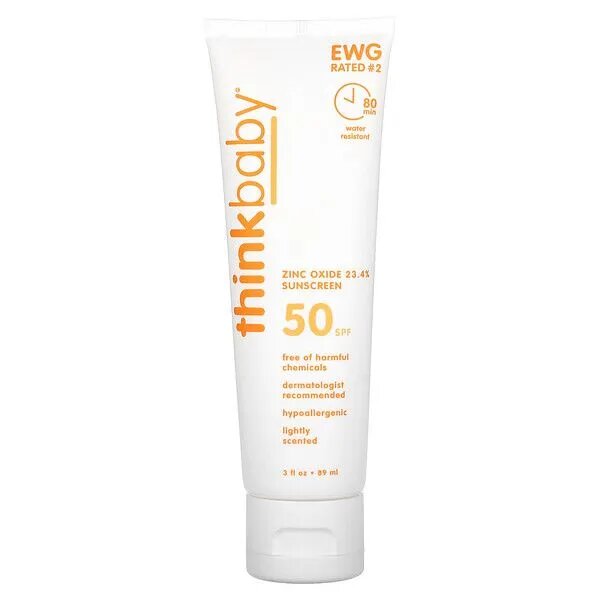 Thinkbaby, Крем солнцезащитный, фактор защиты SPF 50+, 89 мл