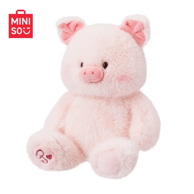 Милый плюшевый кукол-свинка MINISO из серии Fuli Pig в позе сидя, игрушка, подарок на День святого Валентина Серия