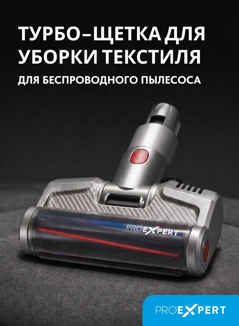 Турбощетка для текстиля, диванов, мебели для беспроводных пылесосов