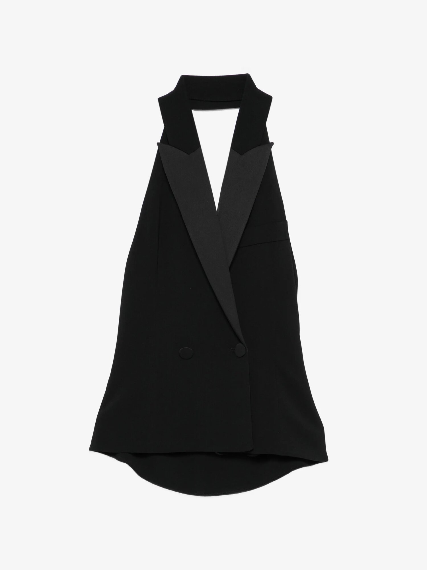 Топ Tuxedo-style satin-lapel top