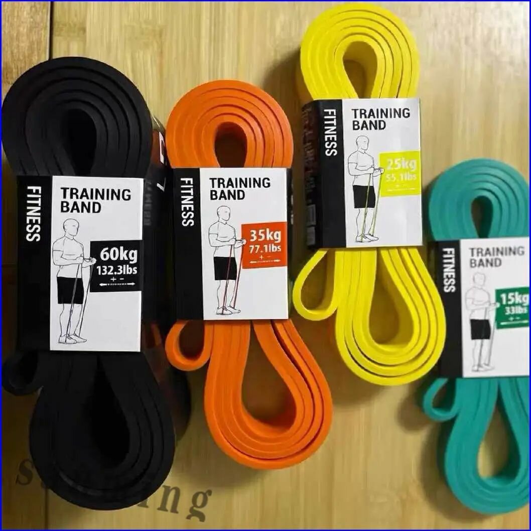 Эспандер в виде ленты, премиум, DOMYOS DECATHLON 60 кг, черный, для кроссфита и силовых нагрузок