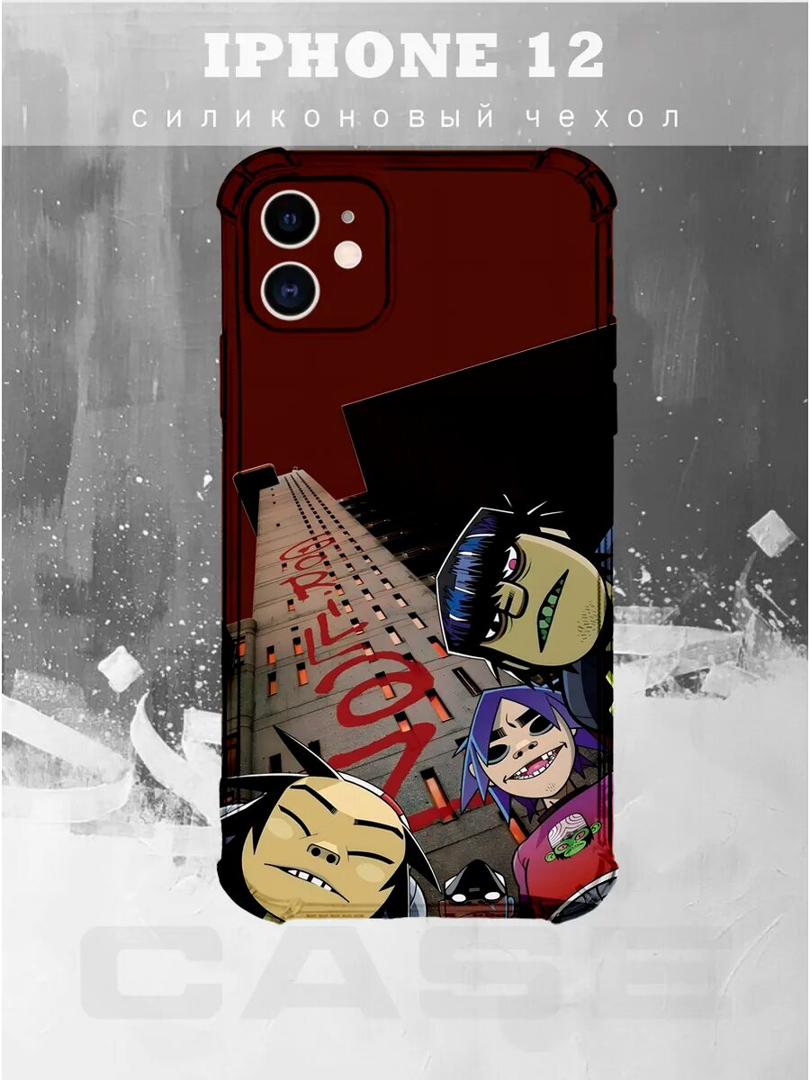 Чехол на IPHONE 12 с принтом Gorillaz