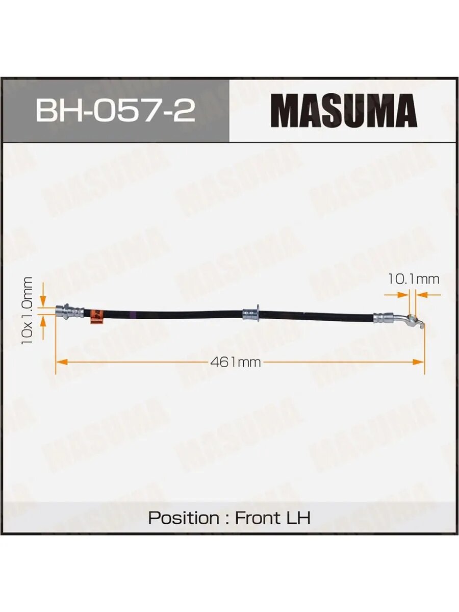 Шланг тормозной для а/м Toyota Rav 4 SXA1G. SXA1W LH, арт. BH0572