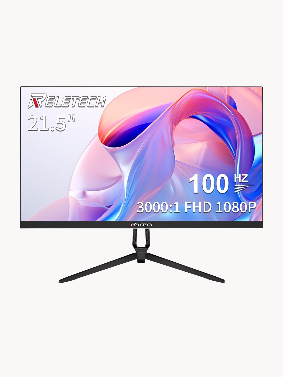 Монитор игровой Reletech 21.5 " 100 Гц , 1920x1080, HDMI+VGA, 3000:1, плоский, защита глаз, для компьютера, R21 Luma